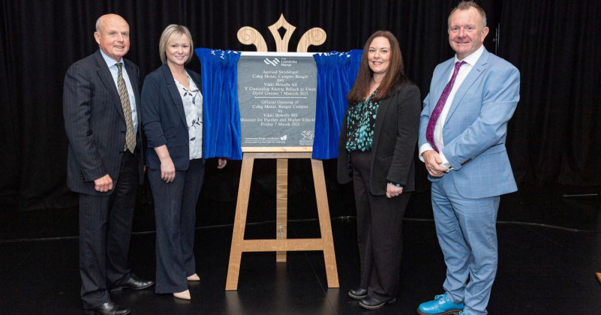 New Coleg Menai campus officially opened by… | Grŵp Llandrillo Menai
