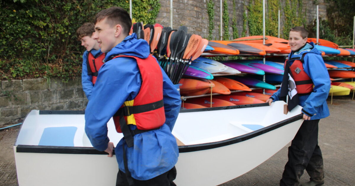 Students compete in boats they built… | Grŵp Llandrillo Menai